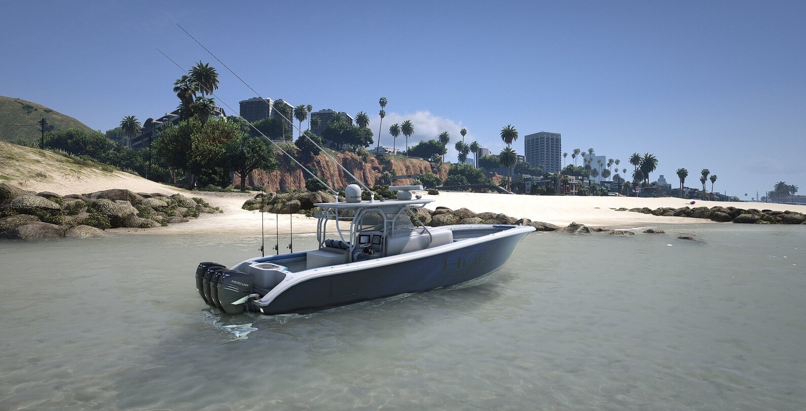 42ft Yellowfin Boat With Trailer Fivem Grand Theft Auto 5 Optimized Mod ...