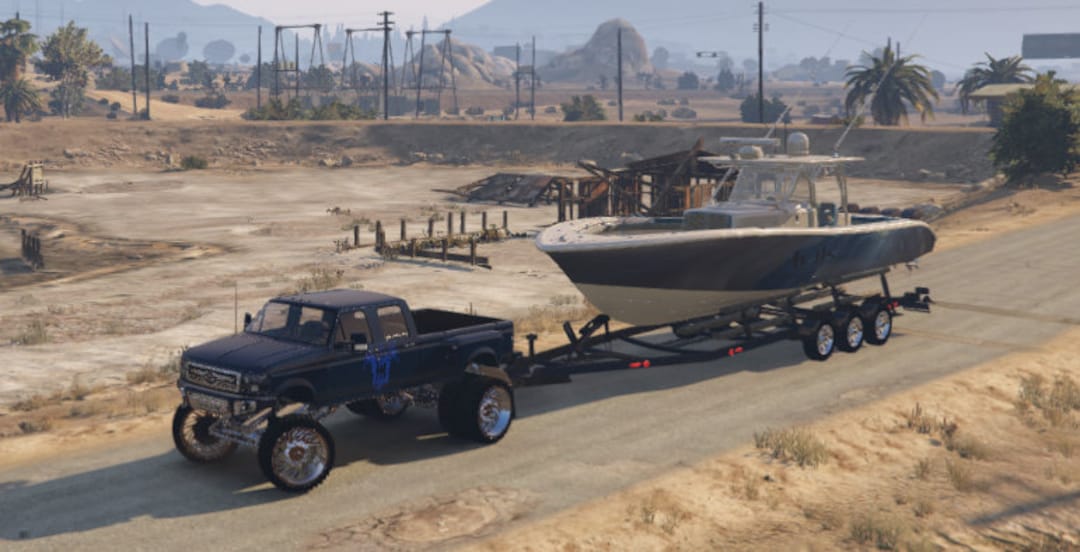 42ft Yellowfin Boat With Trailer Fivem Grand Theft Auto 5 Optimized Mod ...