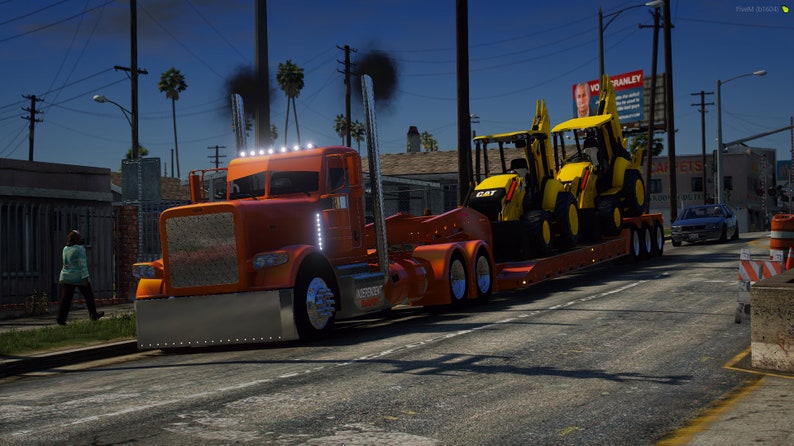 Independent Transport LLC's 389 Peterbilt Day Cab and TRAILER FiveM ...