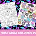 90s Nostalgia Coloring Page - Millennial Nostalgia, Adult Colouring ...