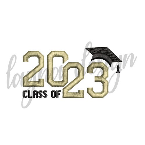 Senior 2023 Embroidery Design Graduation Embroidery File 4 - Etsy