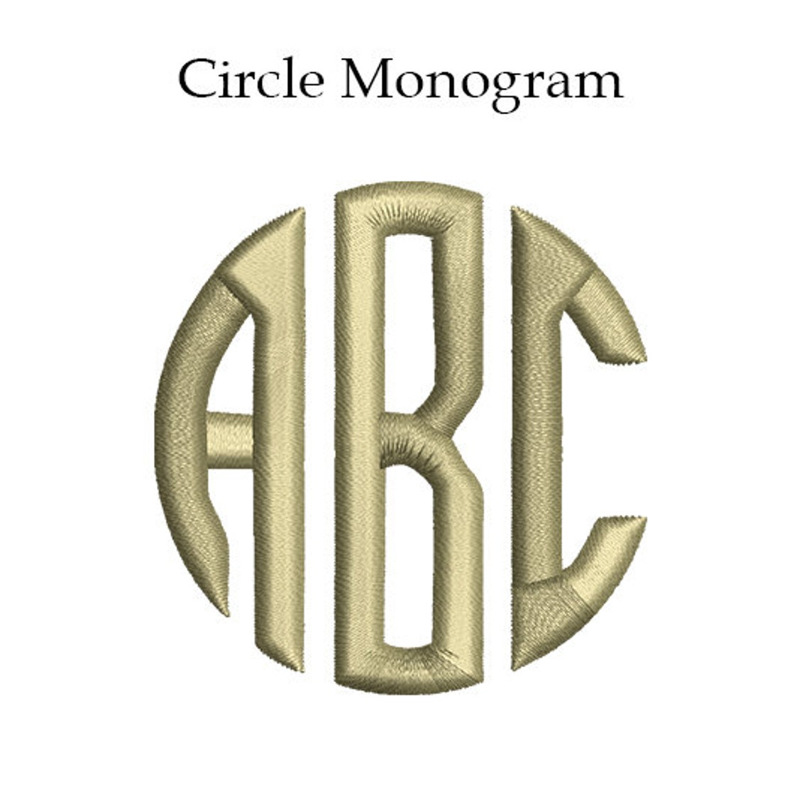 Custom Monogram 3 Letters Digitizing Machine Embroidery Design File ...