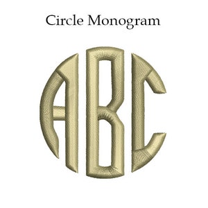 Custom Monogram 3 Letters Digitizing Machine Embroidery Design File ...