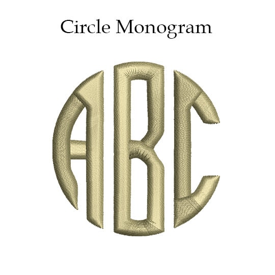 Custom Monogram 3 Letters Digitizing Machine Embroidery Design File ...