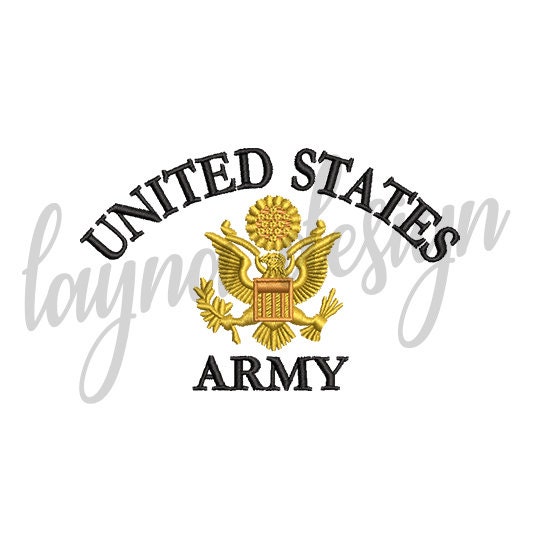 3 Sizes Gold US Army Logo - Machine Embroidery Design File / Digital ...