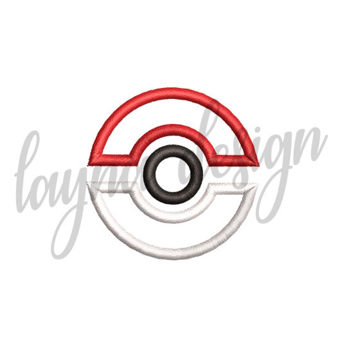 4 Sizes Pokeball Outline Machine Embroidery Design File - Etsy