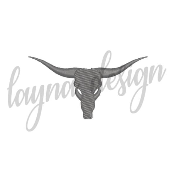Texas Longhorn Embroidery Design - Etsy