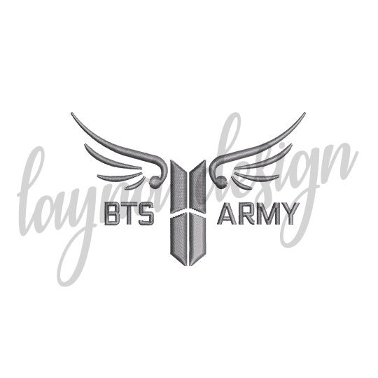 2 Sizes BTS ARMY Logo Machine Embroidery Design File - Etsy