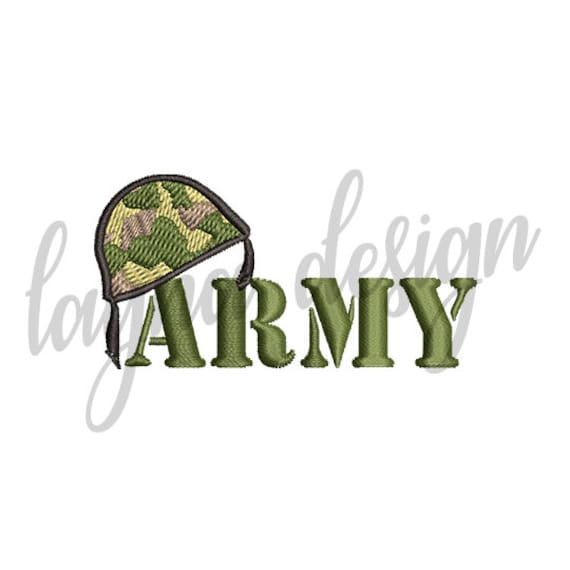 2 Sizes Army Design Machine Embroidery Design File | Etsy