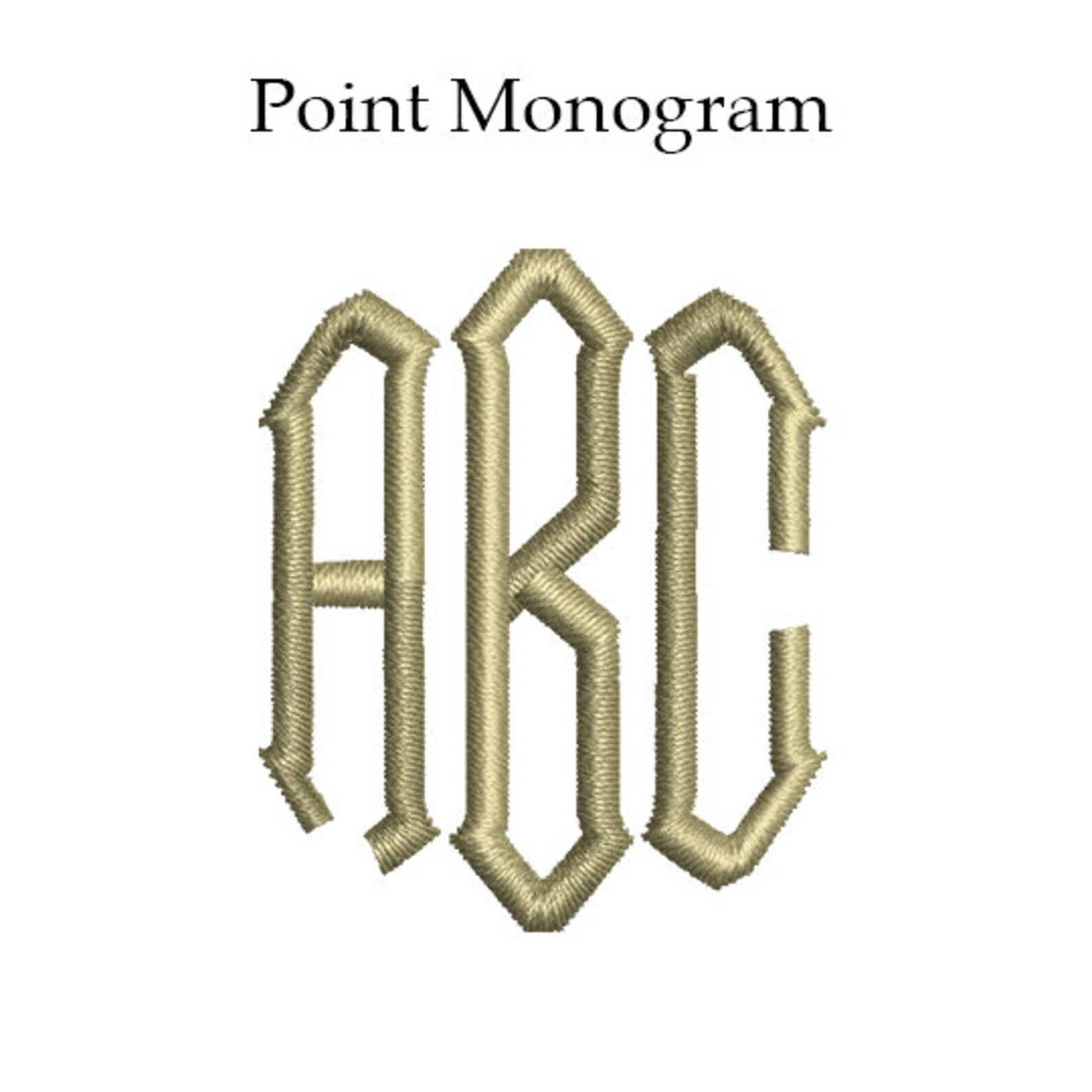 Custom Monogram 3 Letters Digitizing Machine Embroidery Design File ...