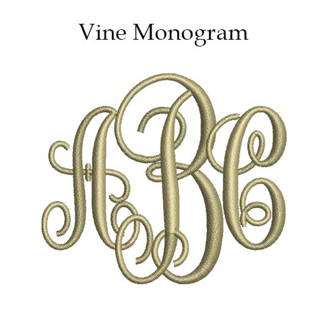 Custom Monogram 3 Letters Digitizing Machine Embroidery Design - Etsy