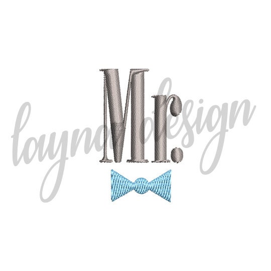 3 Sizes Mr. Mrs. Design Set - Machine Embroidery Design File / Digital ...