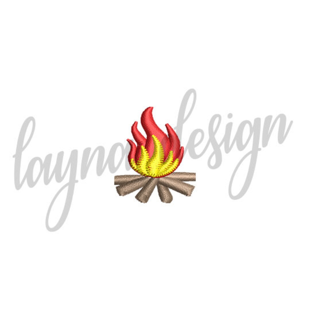 3 Sizes Campfire Design - Machine Embroidery Design File / Digital File ...