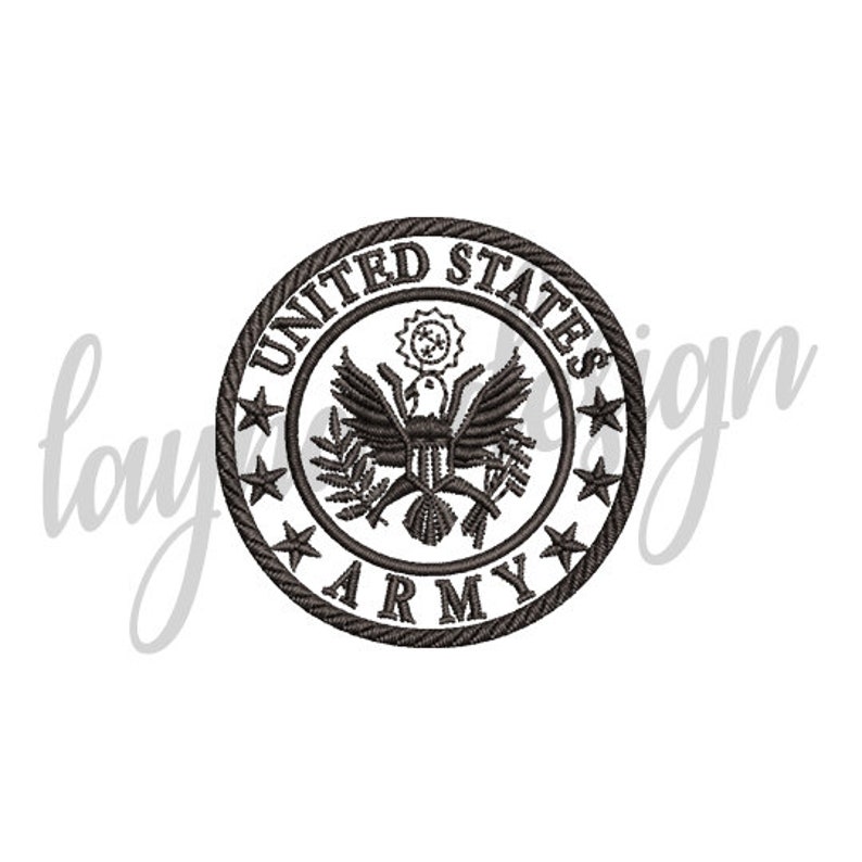 2 Sizes Black US Army Logo Machine Embroidery Design File - Etsy