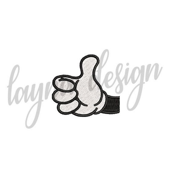 5 Sizes Thumbs up Design Machine Embroidery Design File | Etsy