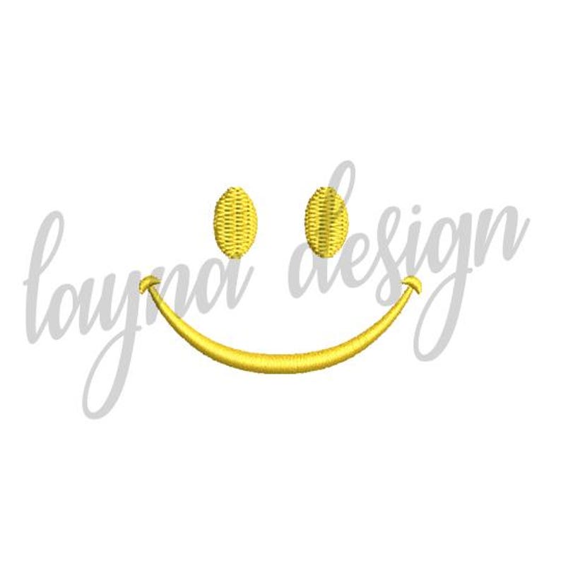 6 Sizes Happy Smile - Machine Embroidery Design File / Digital File - Etsy
