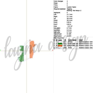 3 Sizes Ireland Flag Map - Machine Embroidery Design File - Etsy Australia