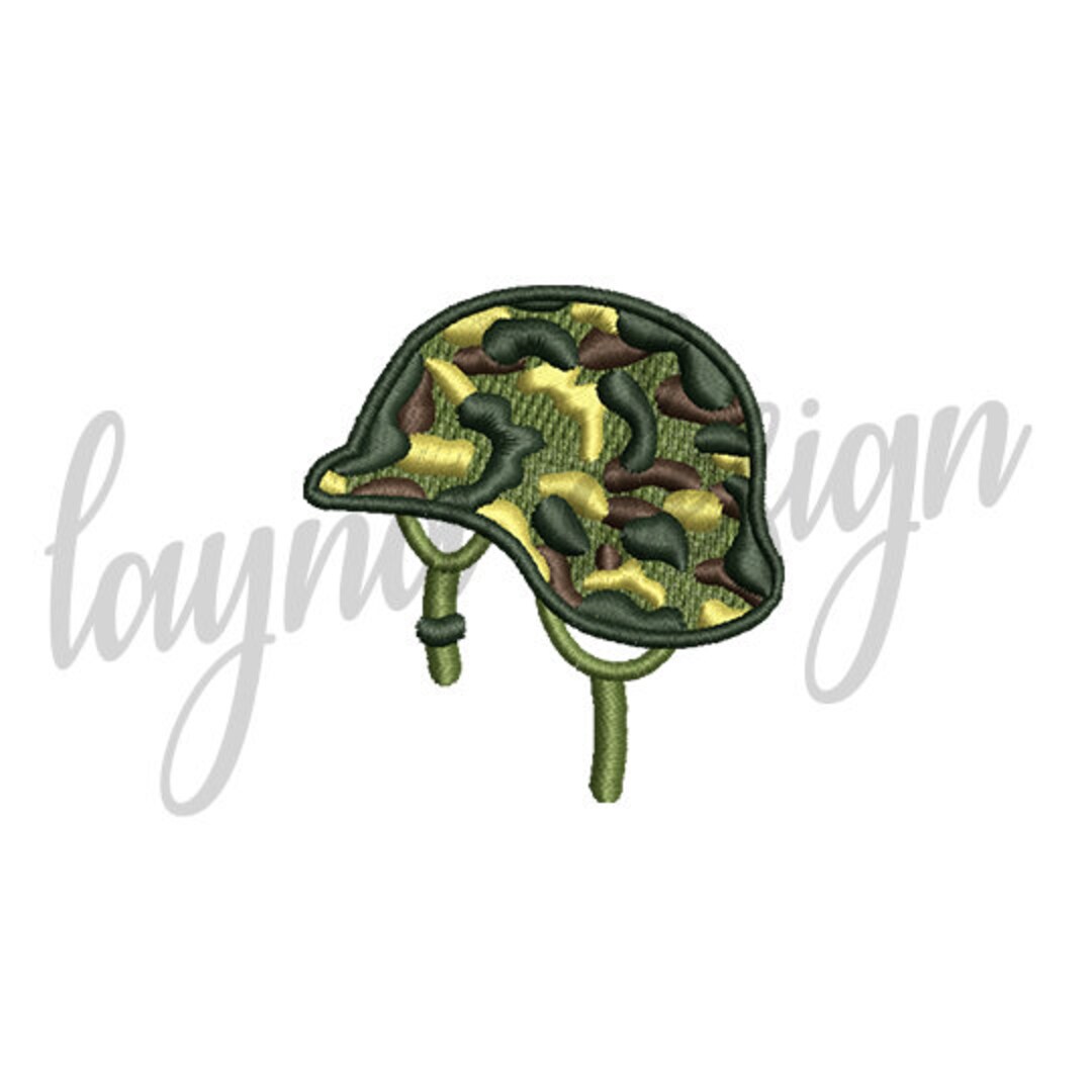 4 Sizes Military Army Helmet Design - Machine Embroidery Design File - Etsy