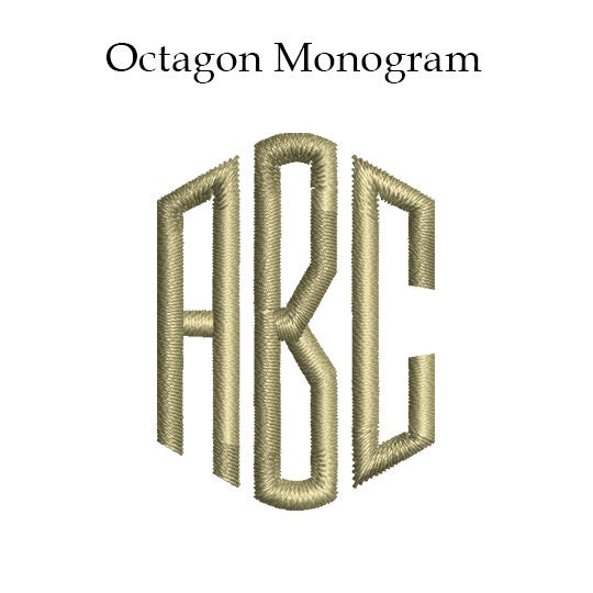 Custom Monogram 3 Letters Digitizing Machine Embroidery Design - Etsy