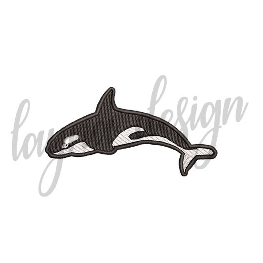 3 Sizes Killer Whale Design - Machine Embroidery Design File / Digital ...