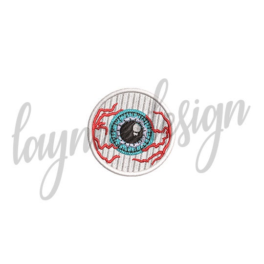 2 Sizes Scary Eye Machine Embroidery Design File | Etsy