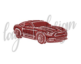 1967 Classic Muscle Car Machine Embroidery Design Files 2 Sizes 4x4 ...