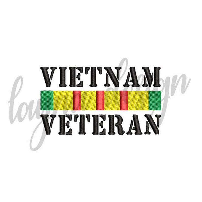4 Sizes Vietnam Veteran Ribbon - Machine Embroidery Design File - Etsy