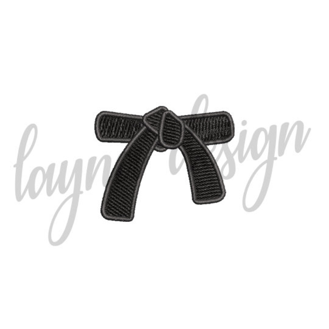 3 Sizes Black Belt Design - Machine Embroidery Design File - Etsy