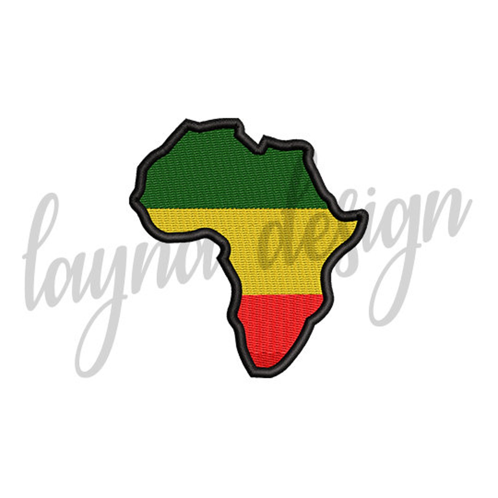 4 Sizes Africa Map - Machine Embroidery Design File / Digital File - Etsy
