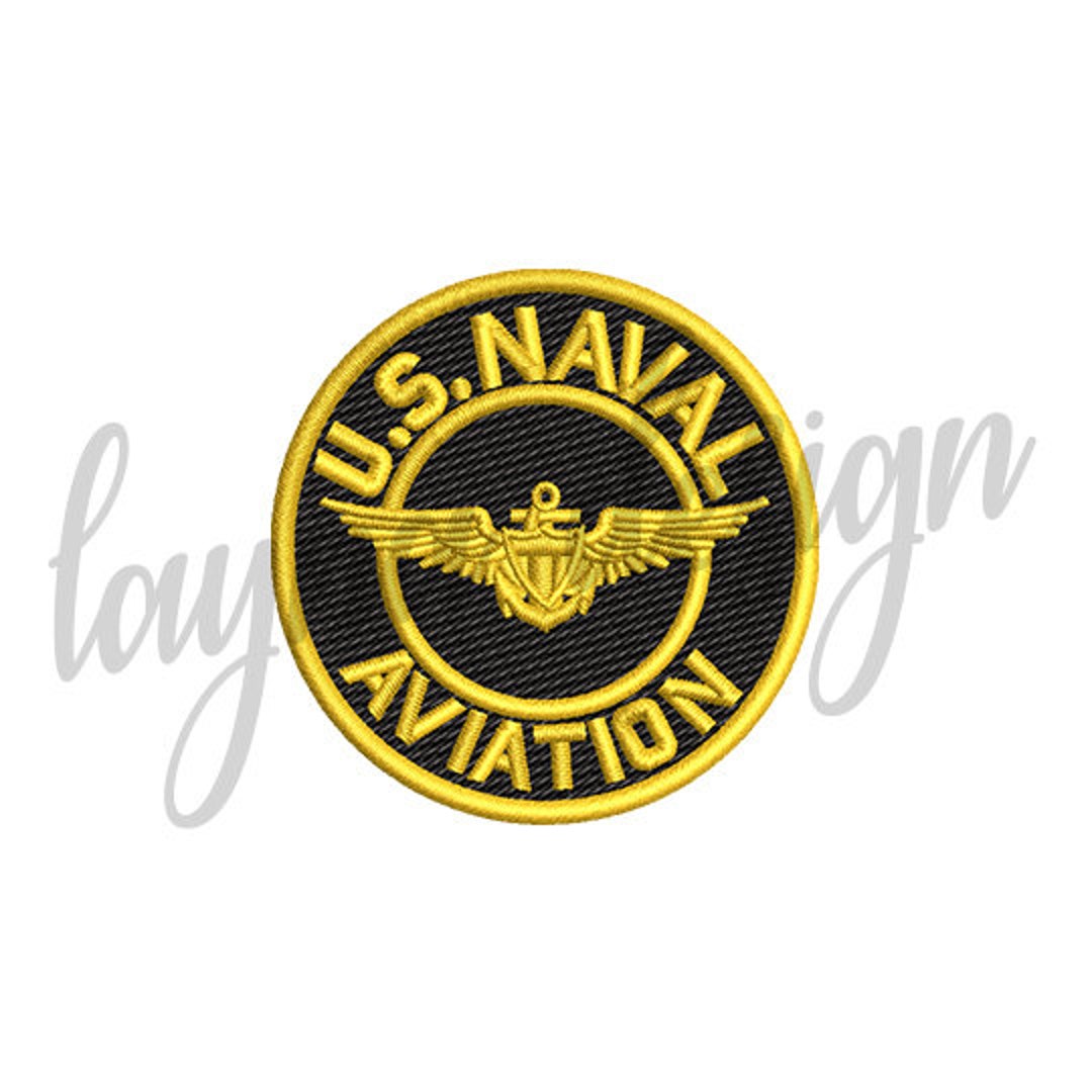 2 Sizes US Navy Aviation Logo - Machine Embroidery Design File - Etsy
