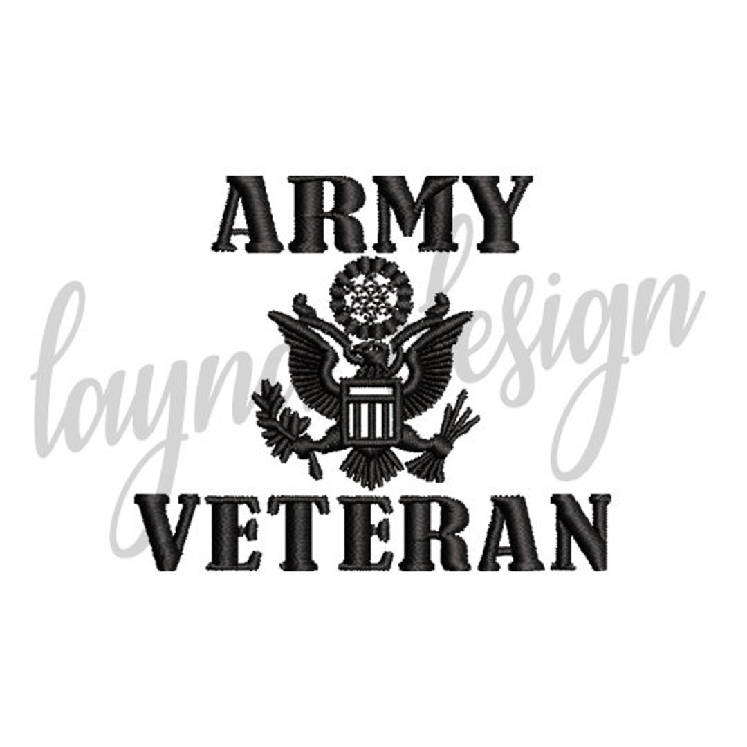 3 Sizes Army Veteran - Machine Embroidery Design File - Etsy