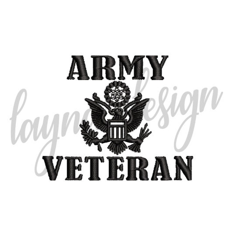 3 Sizes Army Veteran Machine Embroidery Design File - Etsy