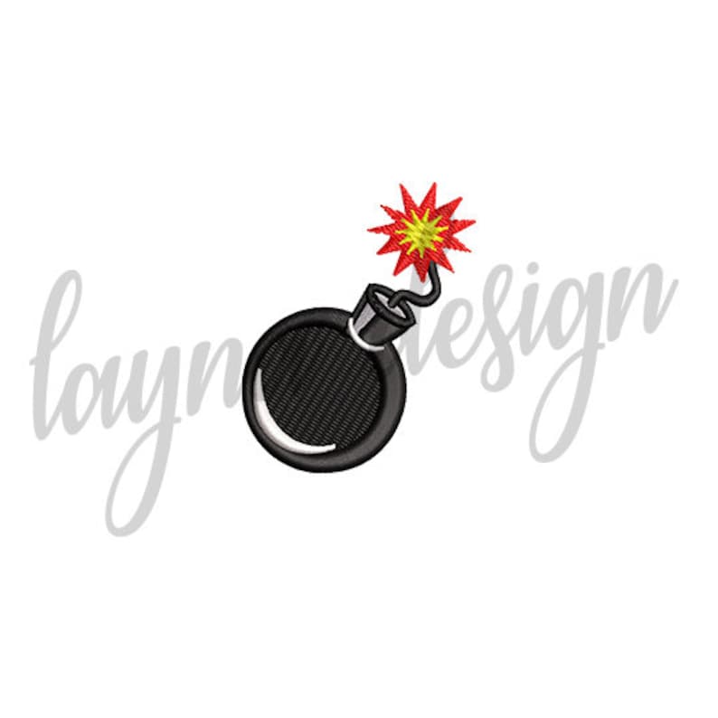 3 Sizes Bomb Design Machine Embroidery Design File | Etsy
