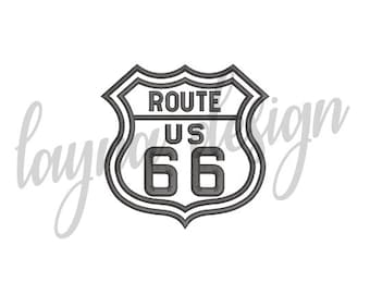 Route 66 Embroidery | Etsy