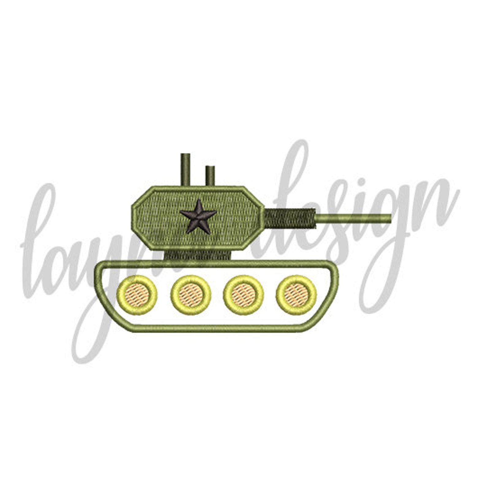 5 Sizes Military Tank Design Machine Embroidery Design File | Etsy