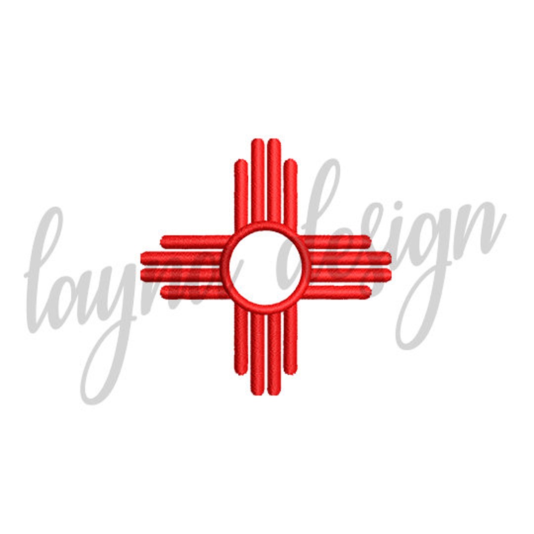 6 Sizes New Mexico Zia Symbol - Machine Embroidery Design File ...