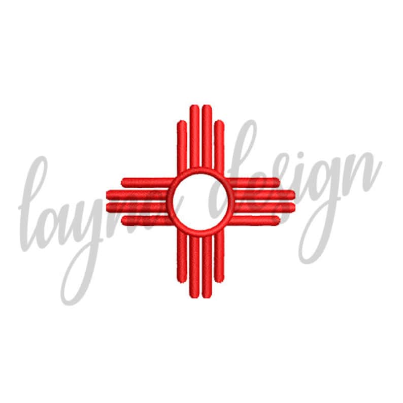 6 Sizes New Mexico Zia Symbol - Machine Embroidery Design File ...