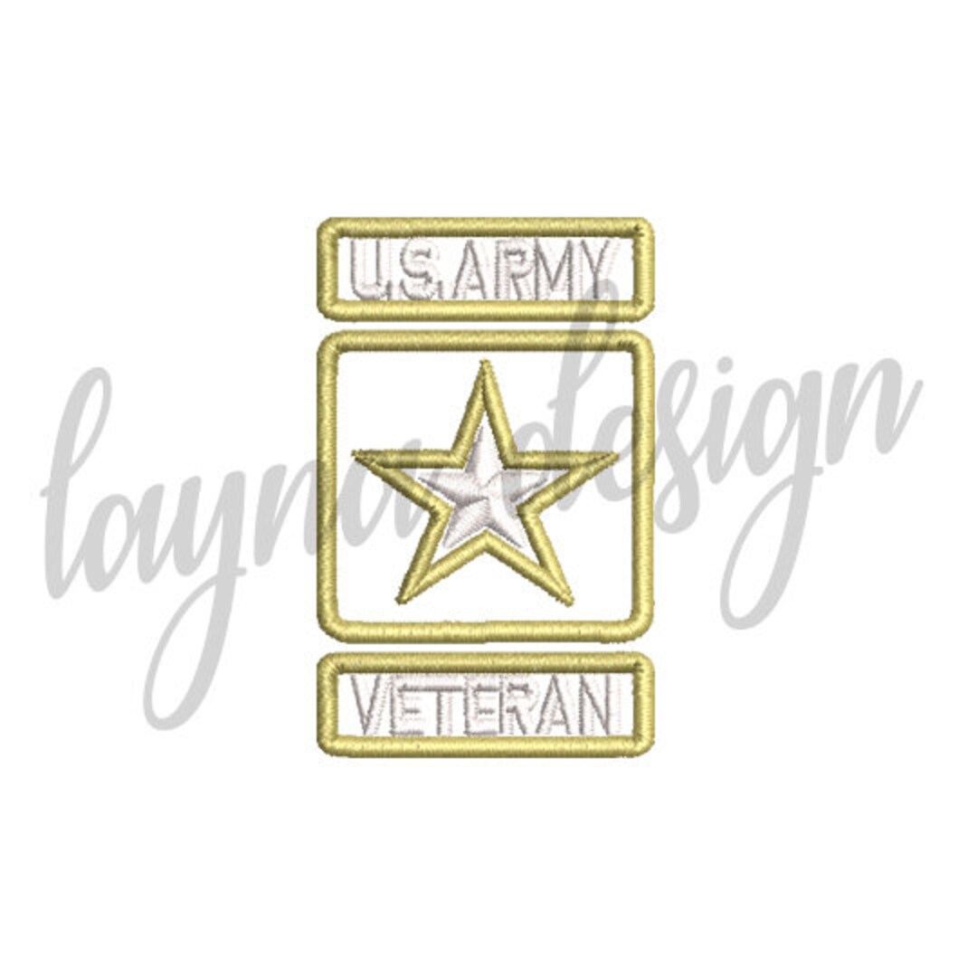 3 Sizes US Army Veteran Logo - Machine Embroidery Design File - Etsy