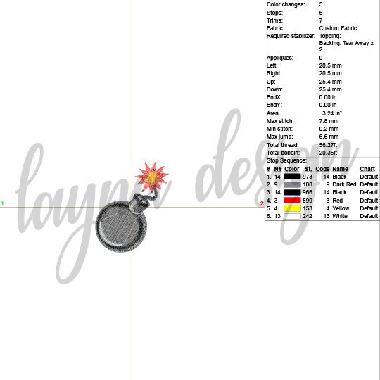 3 Sizes Bomb Design - Machine Embroidery Design File / Digital File - Etsy