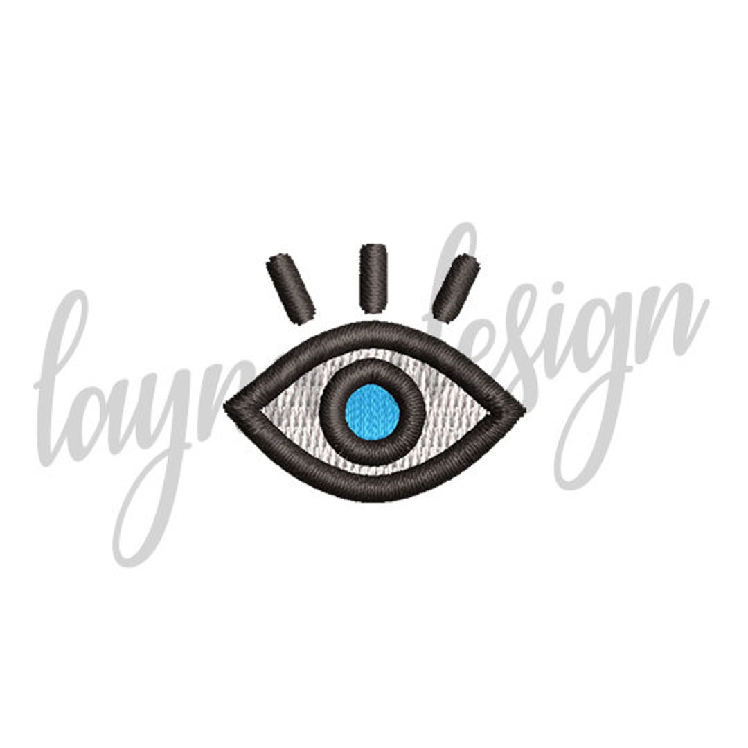 2 Sizes Eye - Machine Embroidery Design File - Etsy