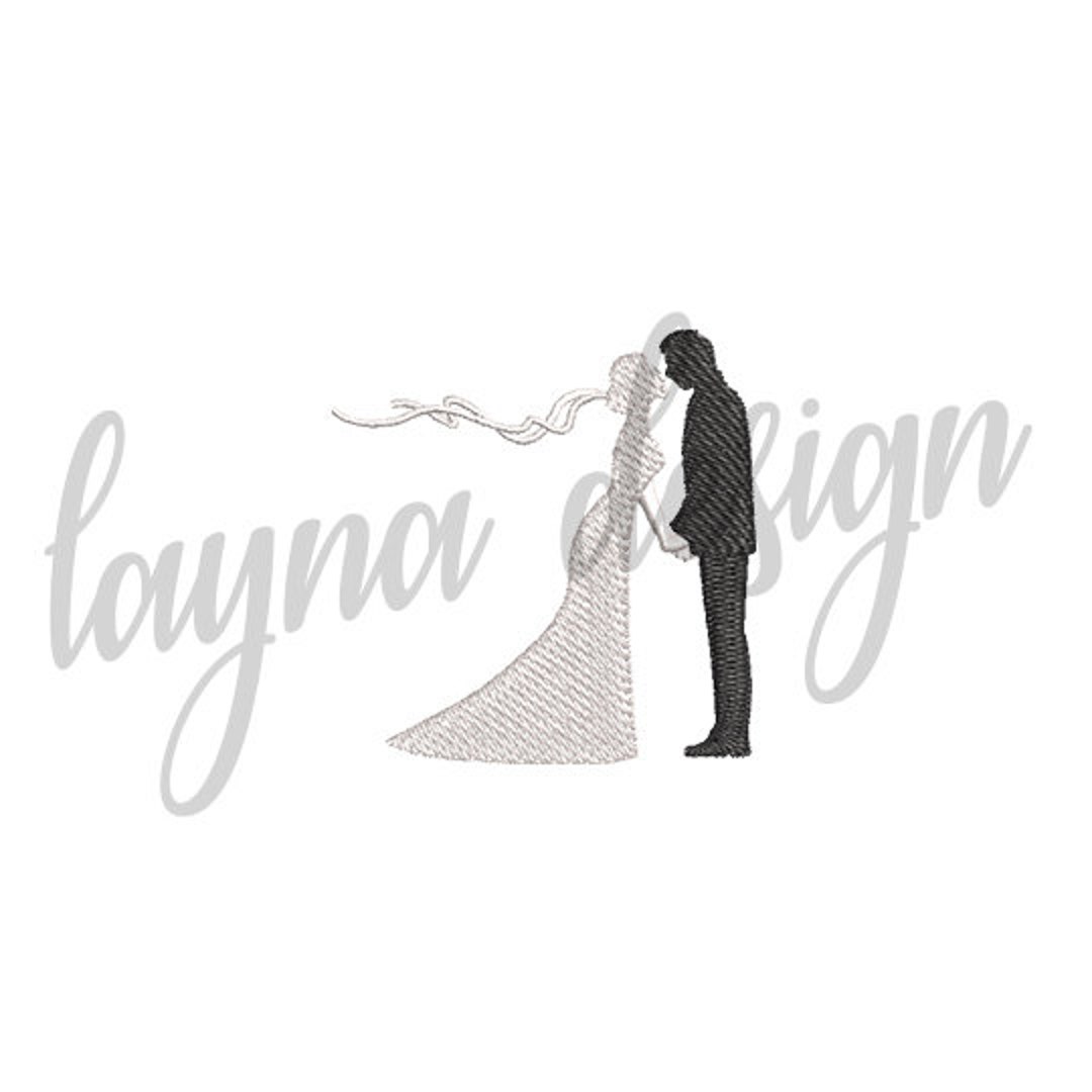 4 Sizes Wedding Couple Design Machine Embroidery Design File - Etsy