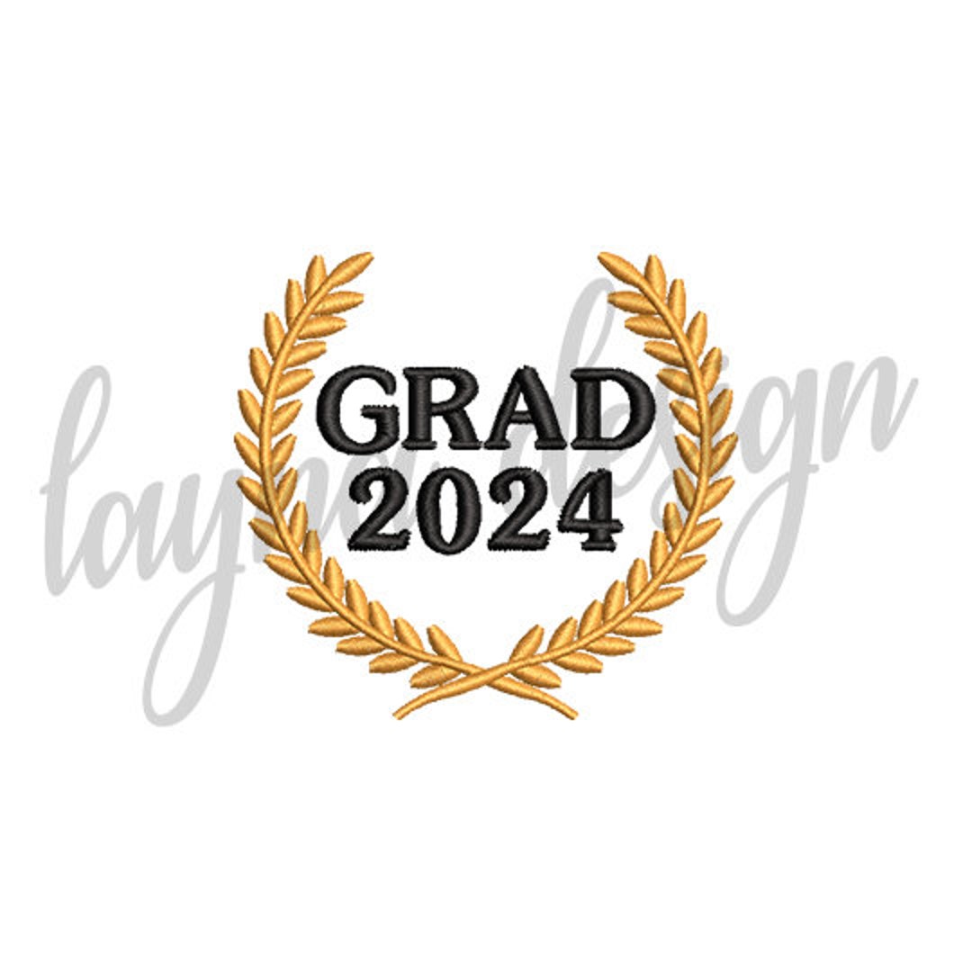 4 Sizes Grad 2024 Design - Machine Embroidery Design File / Digital ...
