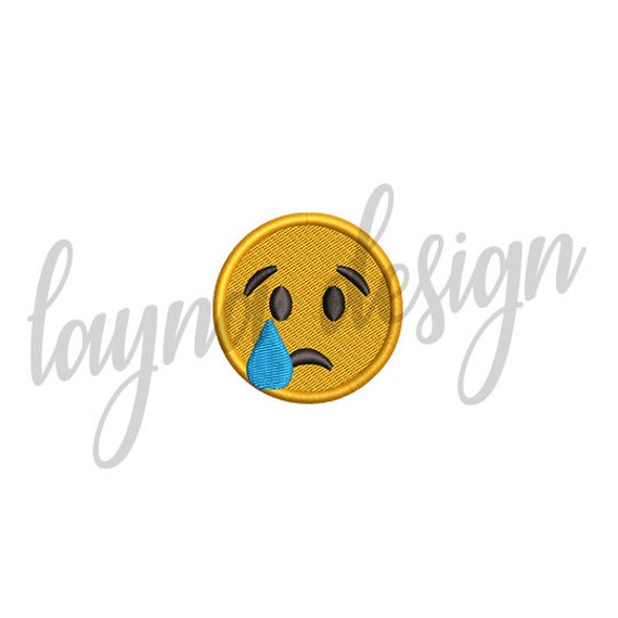 3 Sizes Tear Emoji Design Machine Embroidery Design File - Etsy