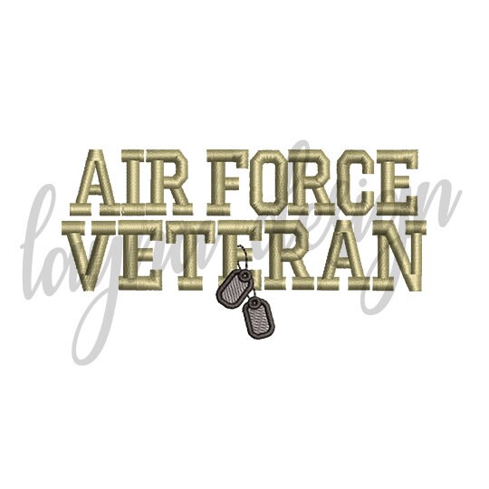 Veterans Dog Tag Machine Embroidery Design: Military, Army, Navy ...