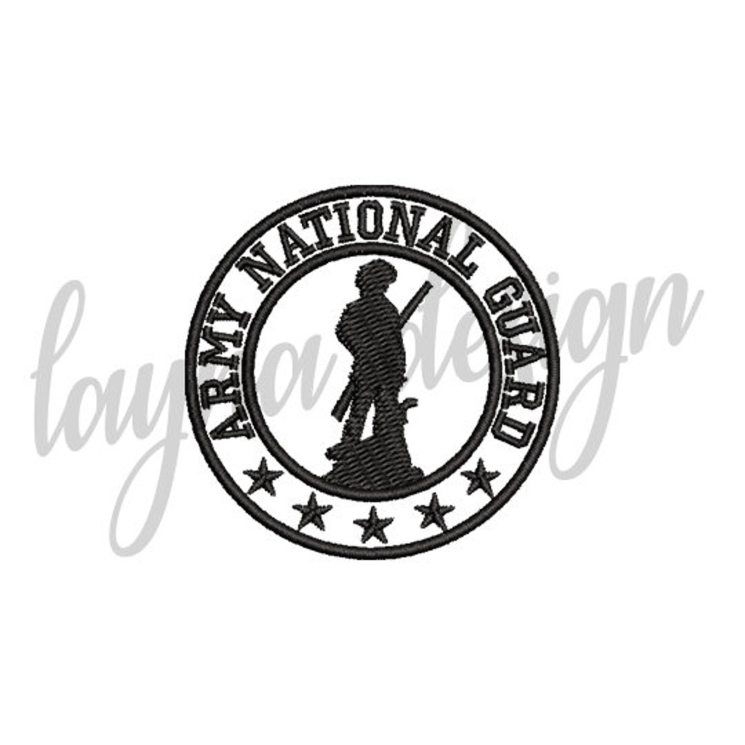 3 Sizes Army National Guard Logo - Machine Embroidery Design File ...