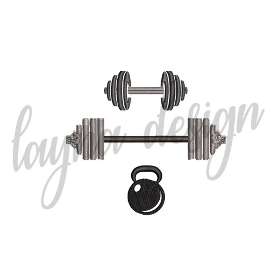 3 Sizes Gym Design Barbell Dumbbell Kettlebell 3 Set - Machine ...