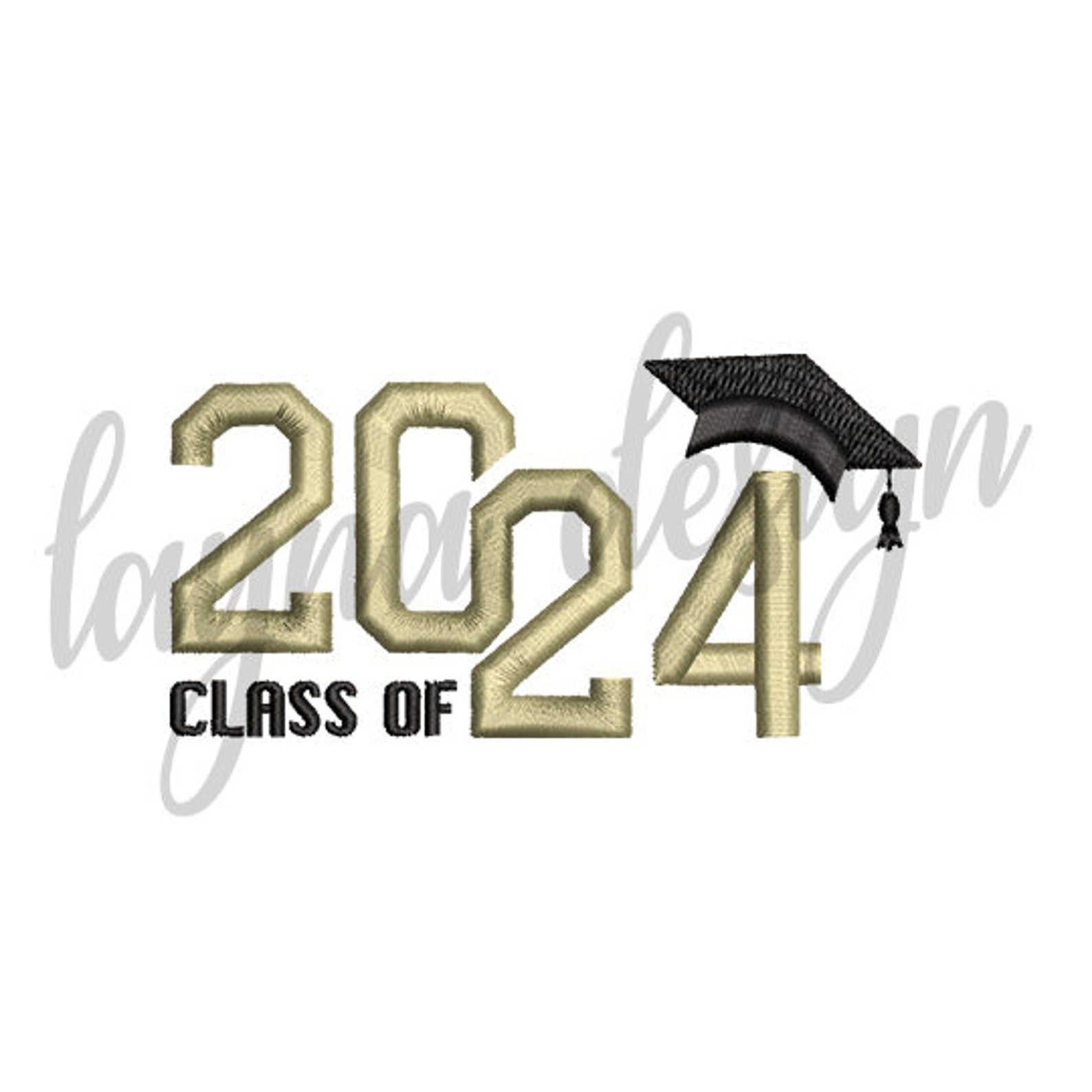 4 Sizes Class of 2024 Design Machine Embroidery Design File - Etsy