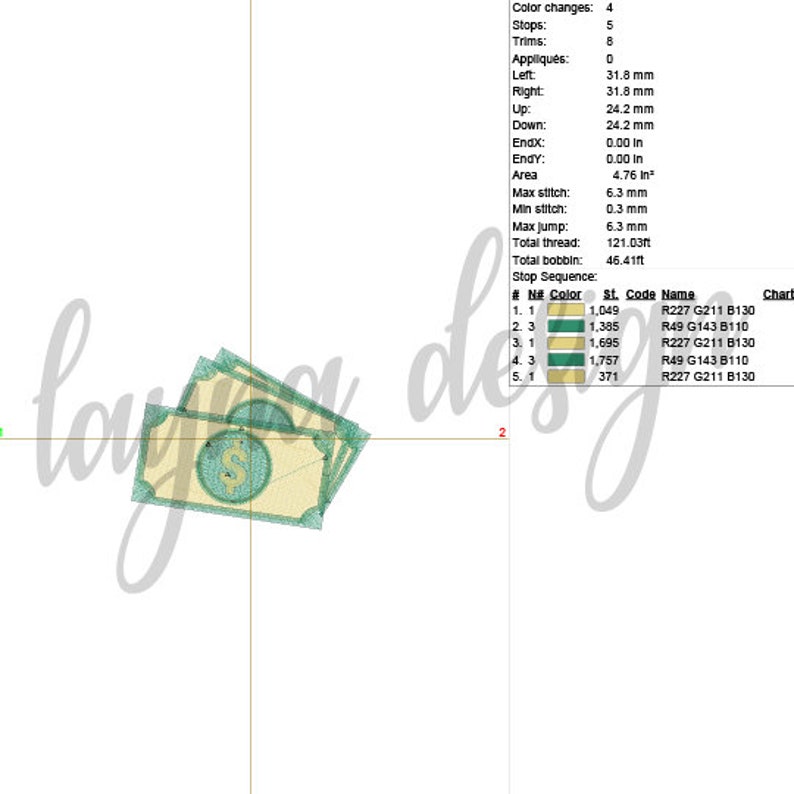 4 Sizes Dollar Money Machine Embroidery Design File - Etsy