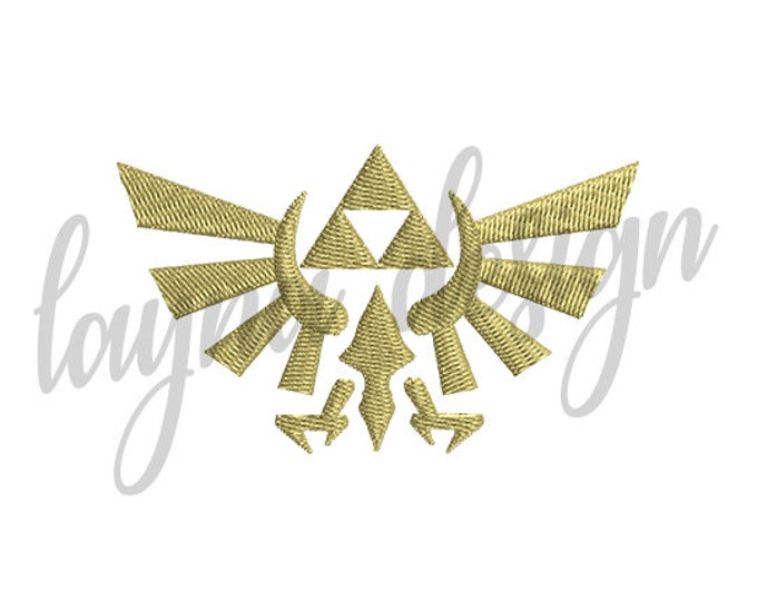 INSTANT DOWNLOAD. Zelda Inspired. Tri-force Embroidery Design. Royal ...