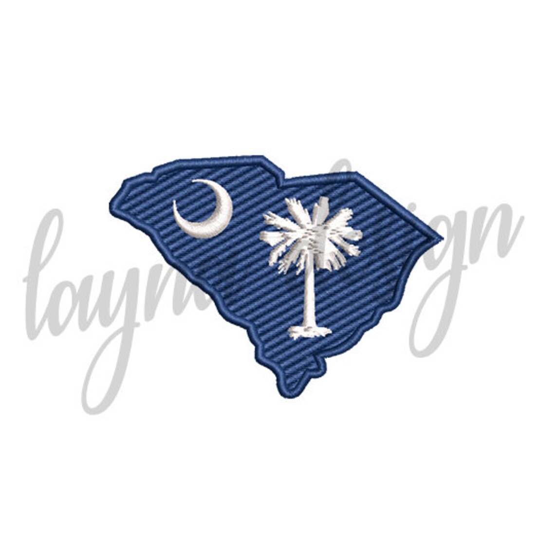 3 Sizes South Carolina Flag Map Machine Embroidery Design | Etsy